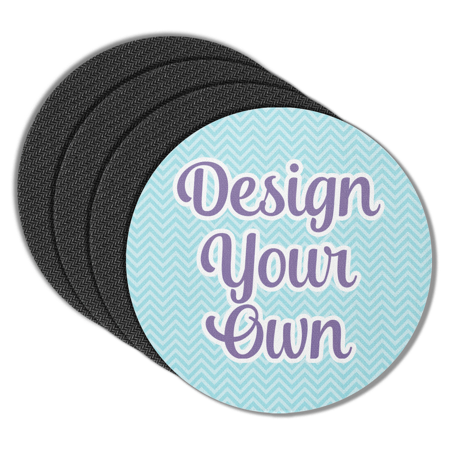 Design Your Own Round Rubber Backed Coasters - Set of 4 - YouCustomizeIt