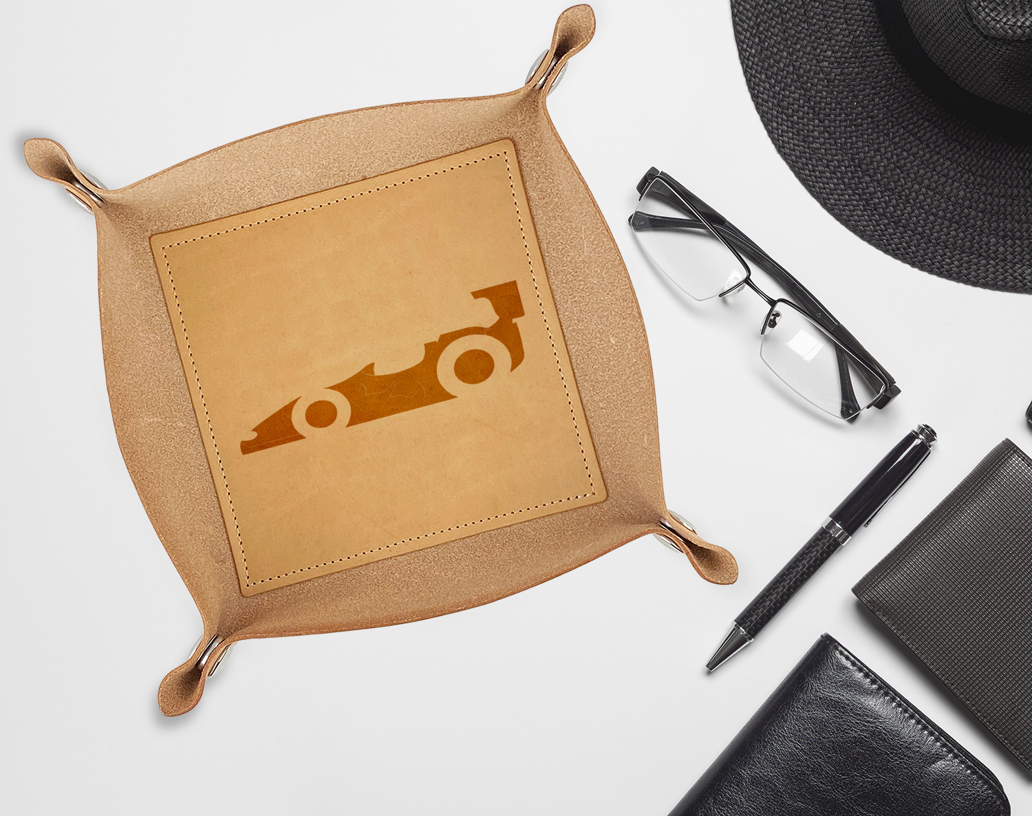 Racing Car Genuine Leather Valet Tray (Personalized) - YouCustomizeIt