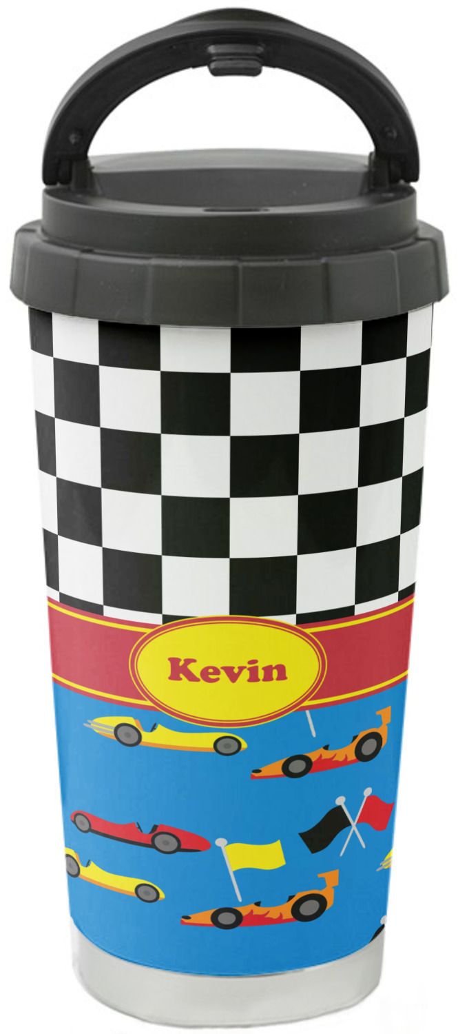 Racing Car Stainless Steel Coffee Tumbler (Personalized) - YouCustomizeIt