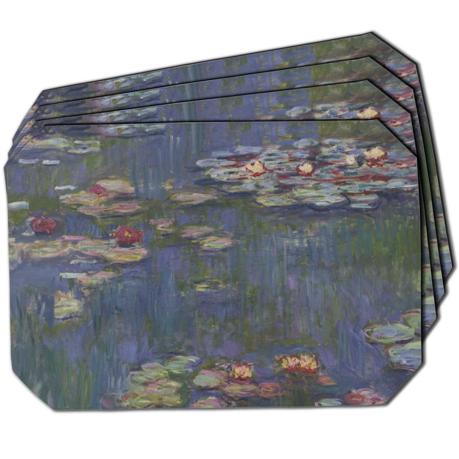 Custom Water Lilies by Claude Monet Dining Table Mat - Octagon ...