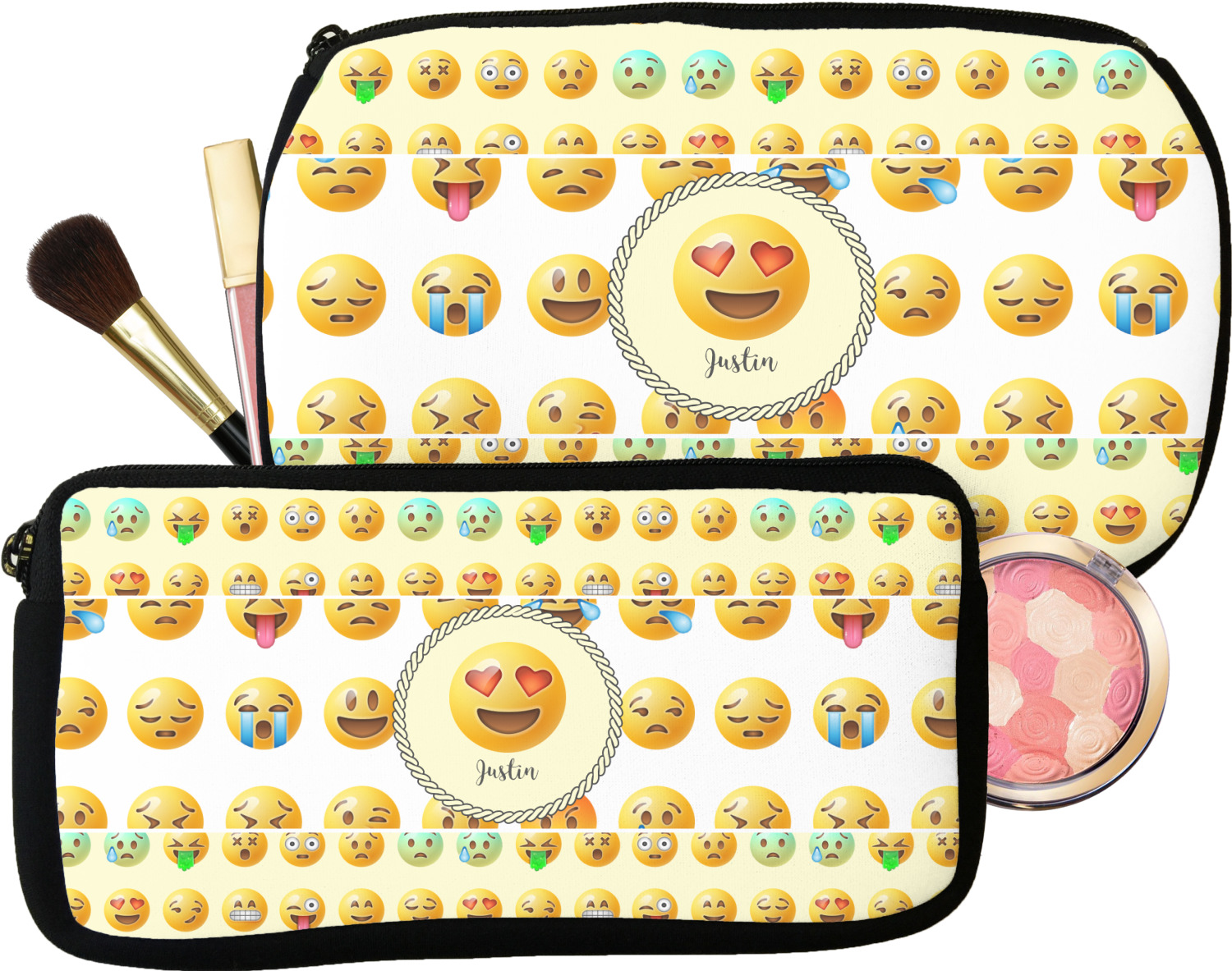 Custom Emojis Makeup / Cosmetic Bag (Personalized) | YouCustomizeIt