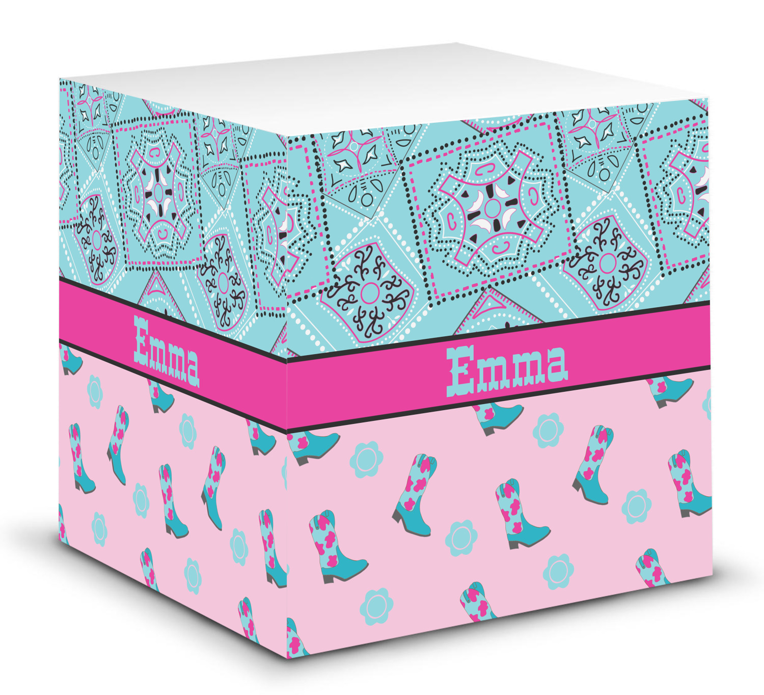 Custom Cowgirl Sticky Note Cube (Personalized) | YouCustomizeIt
