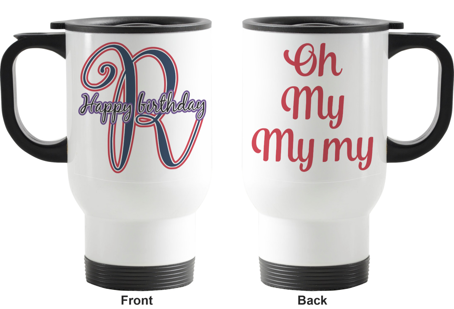 Custom Stainless Steel Travel Mugs with Handle | Design & Preview ...