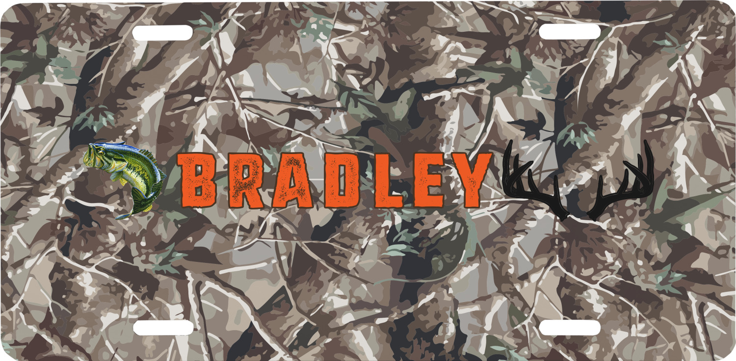 Custom Hunting Camo Front License Plate (Personalized) | YouCustomizeIt