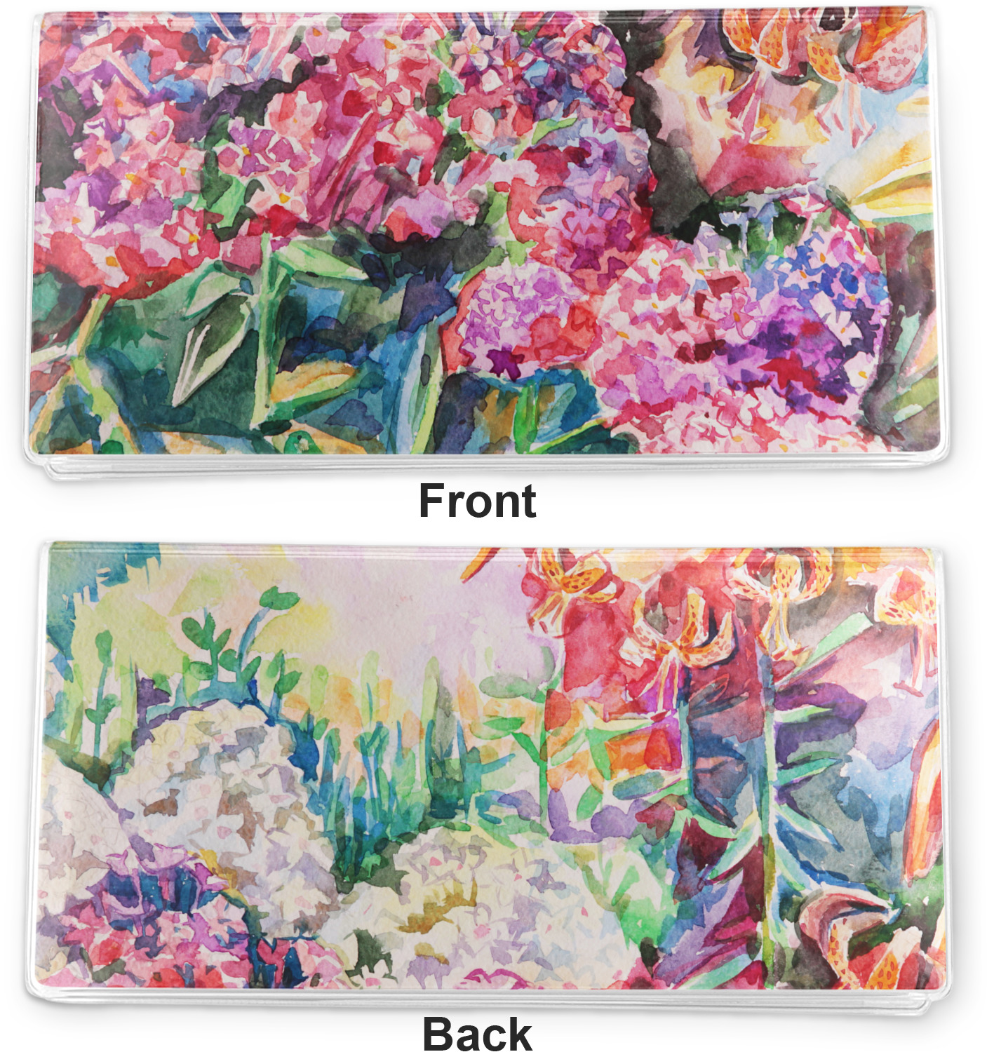 Custom Watercolor Floral Vinyl Checkbook Cover | YouCustomizeIt
