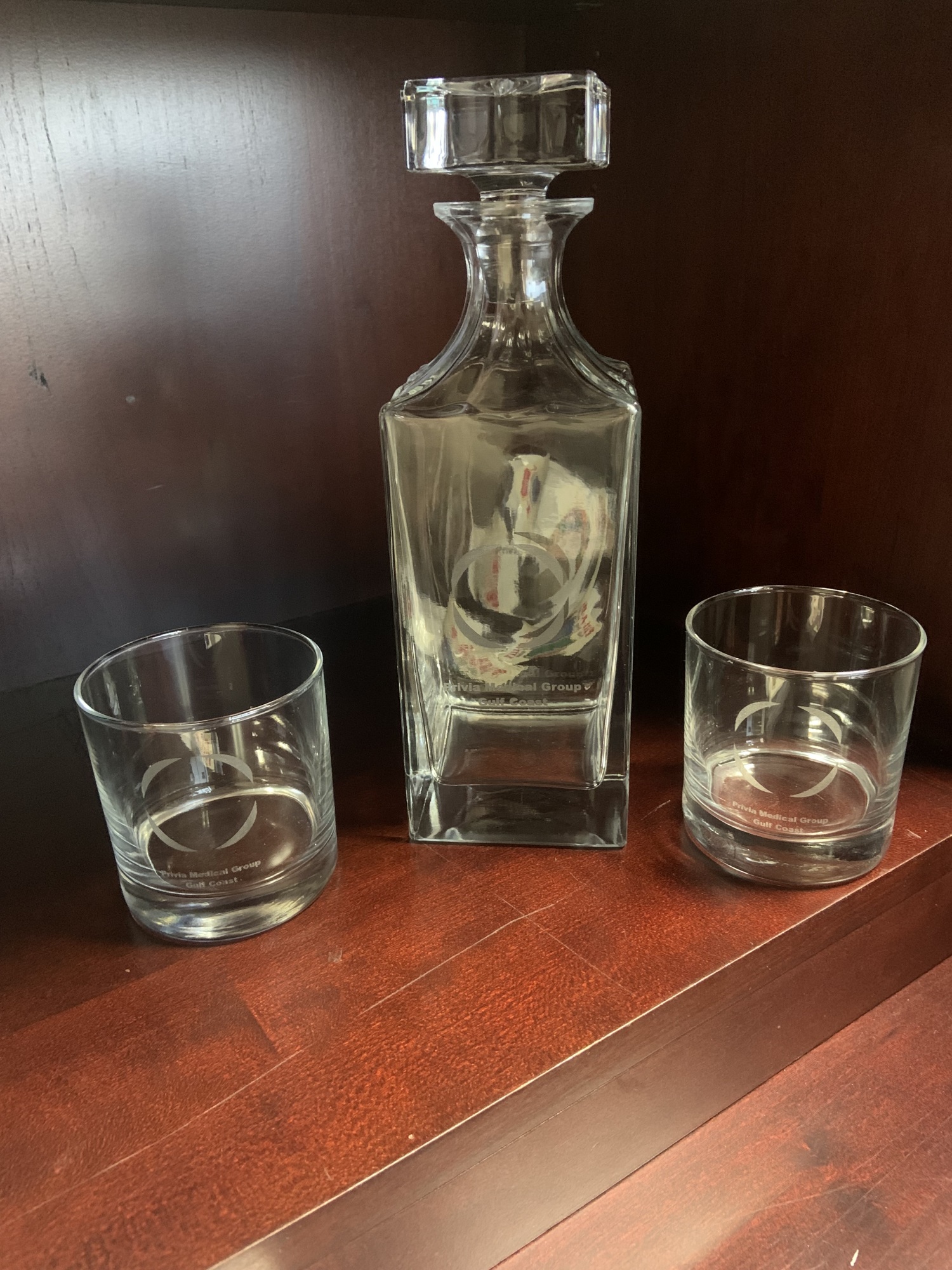 Custom Logo & Company Name Whiskey Decanter - Laser Engraved ...