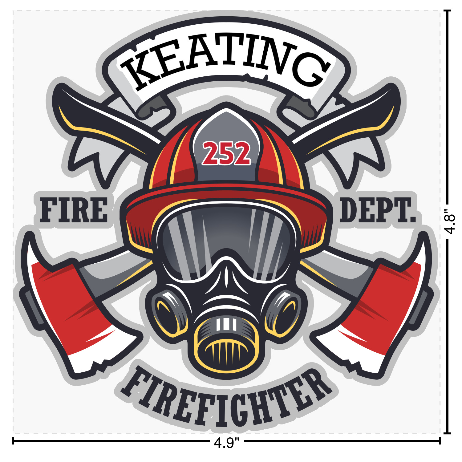 Custom Firefighter Graphic Car Decal (Personalized) | YouCustomizeIt