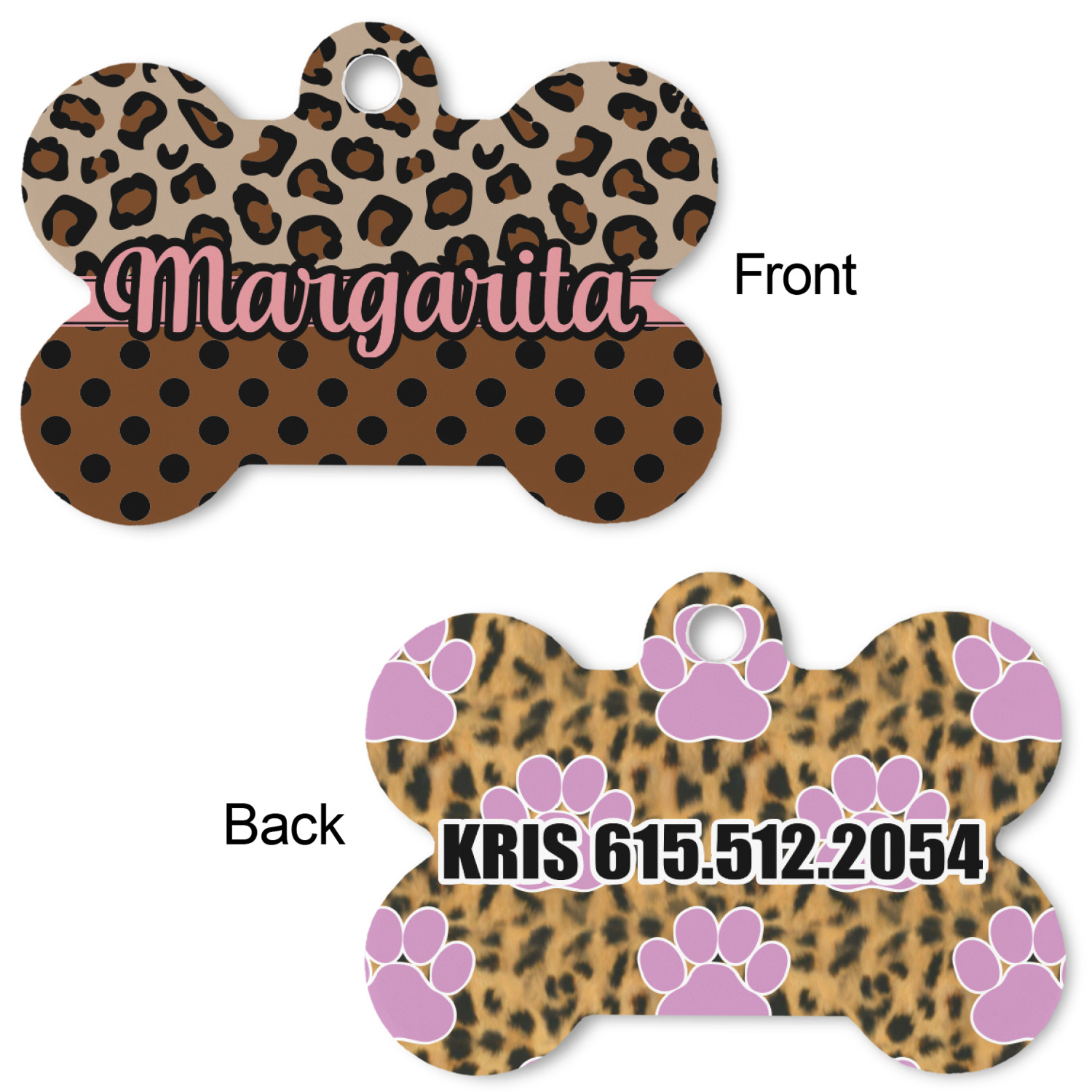 Custom Bone Shaped Dog ID Tags - Small | Design & Preview Online ...