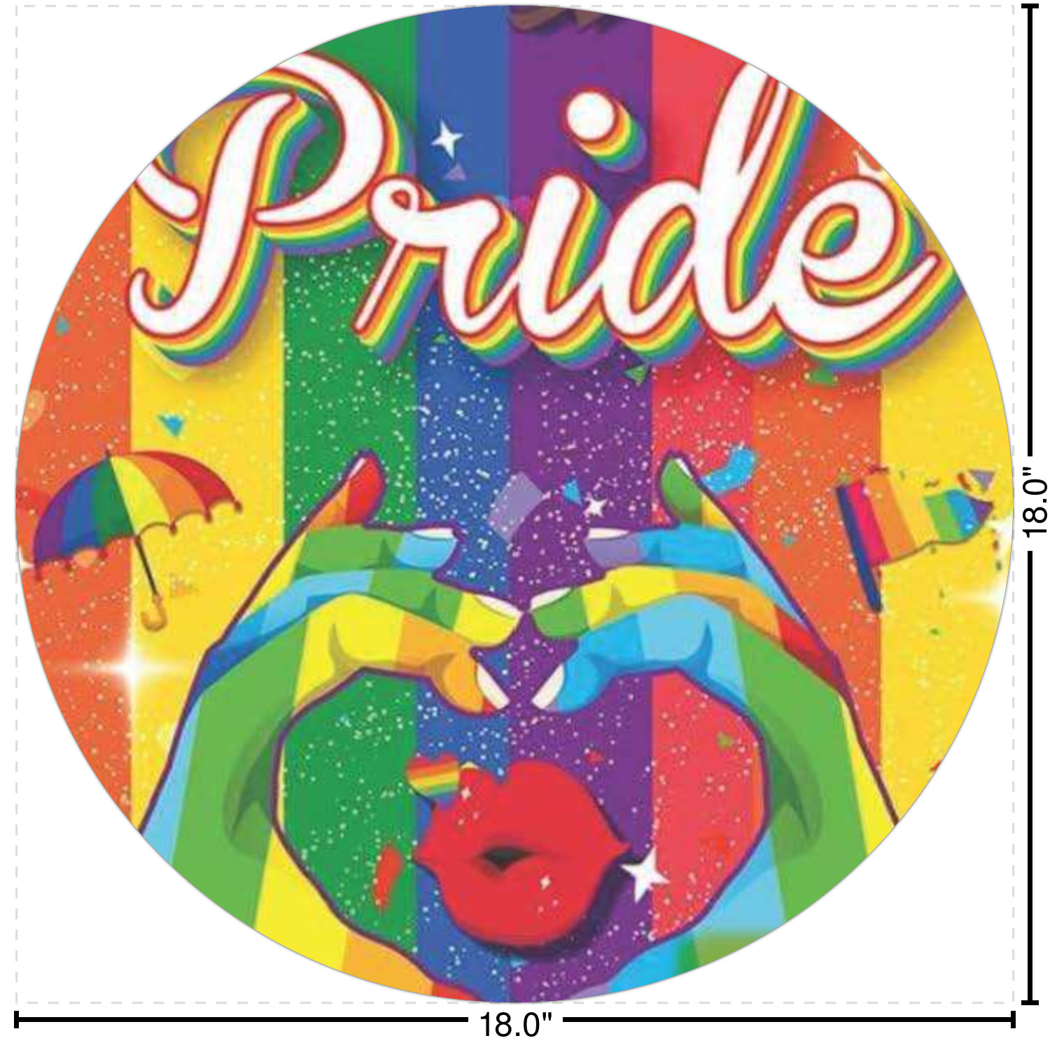 Custom Round Decals - Large | Design & Preview Online | YouCustomizeIt