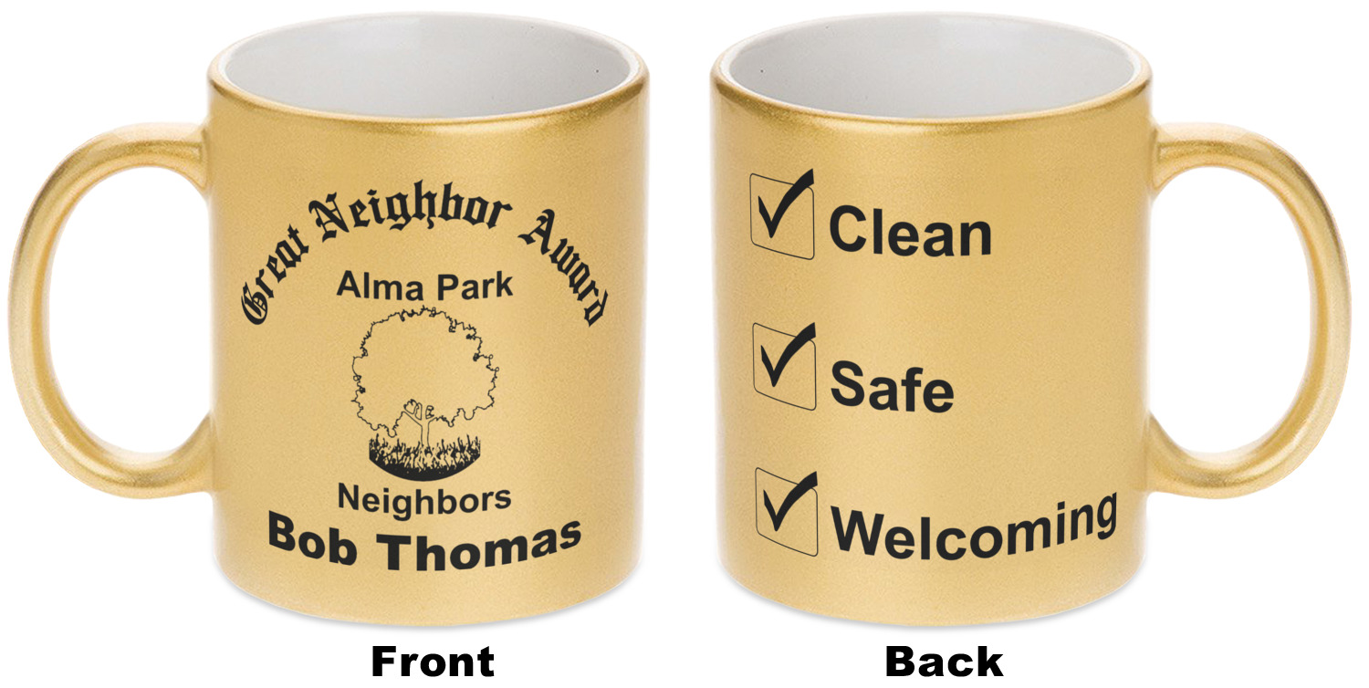 Custom Logo & Company Name Metallic Mug | YouCustomizeIt