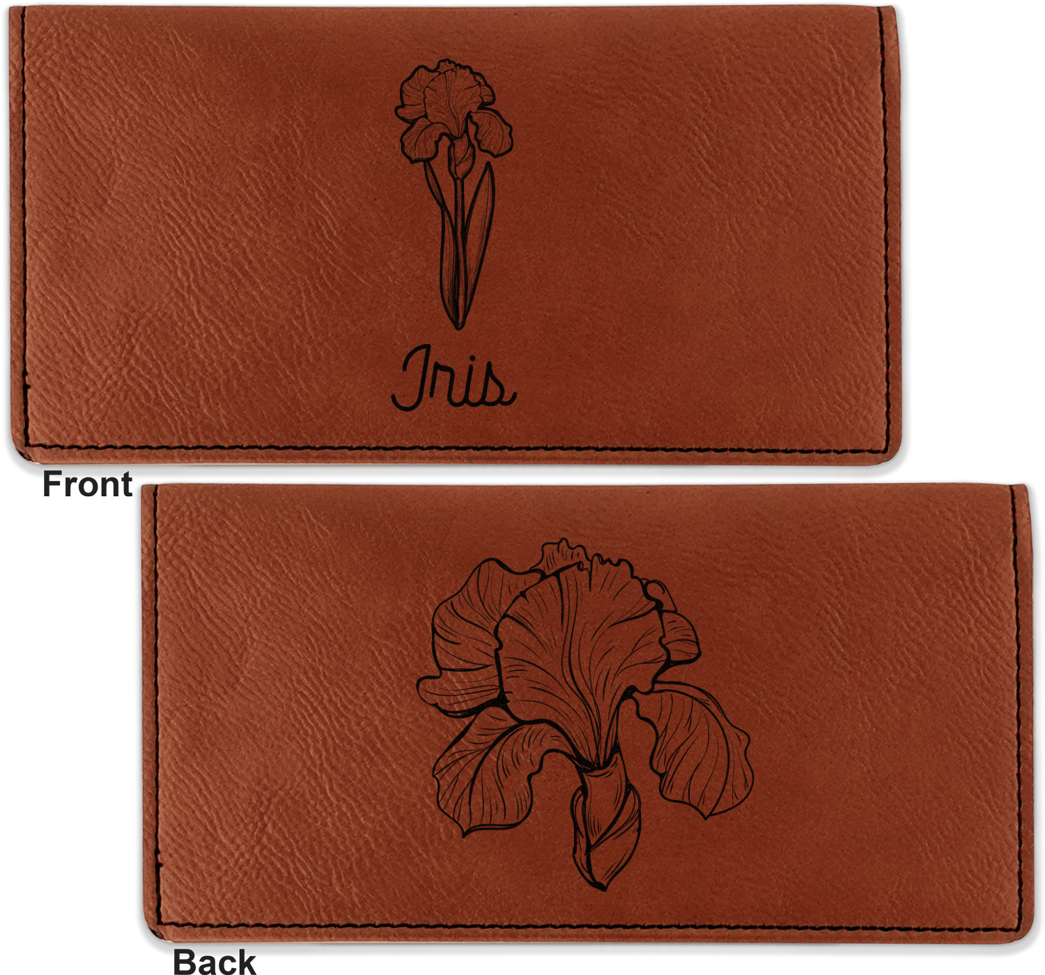 Design Your Own Leatherette Checkbook Holder - Double-Sided ...