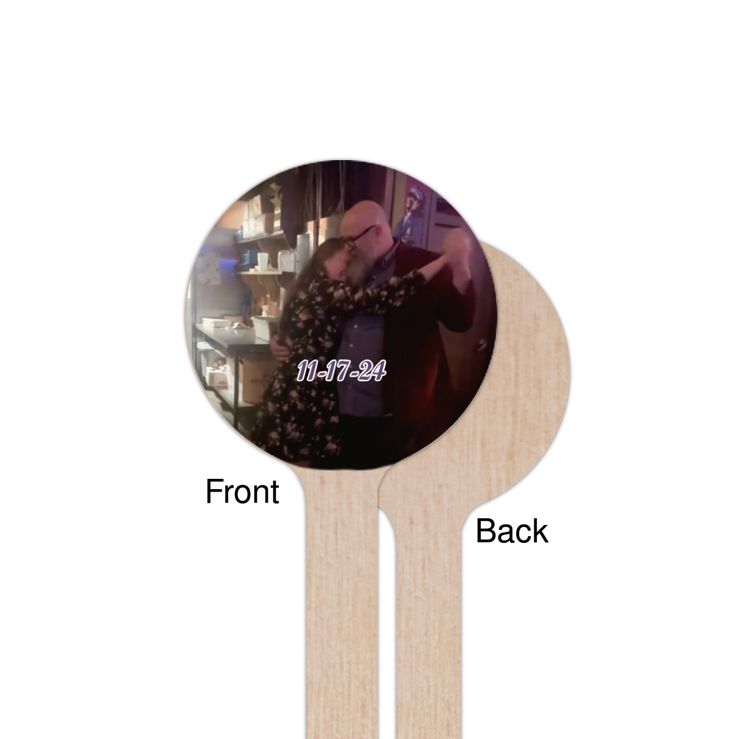 Custom 6" Round Wooden Stir Sticks - Single-Sided | Design & Preview ...