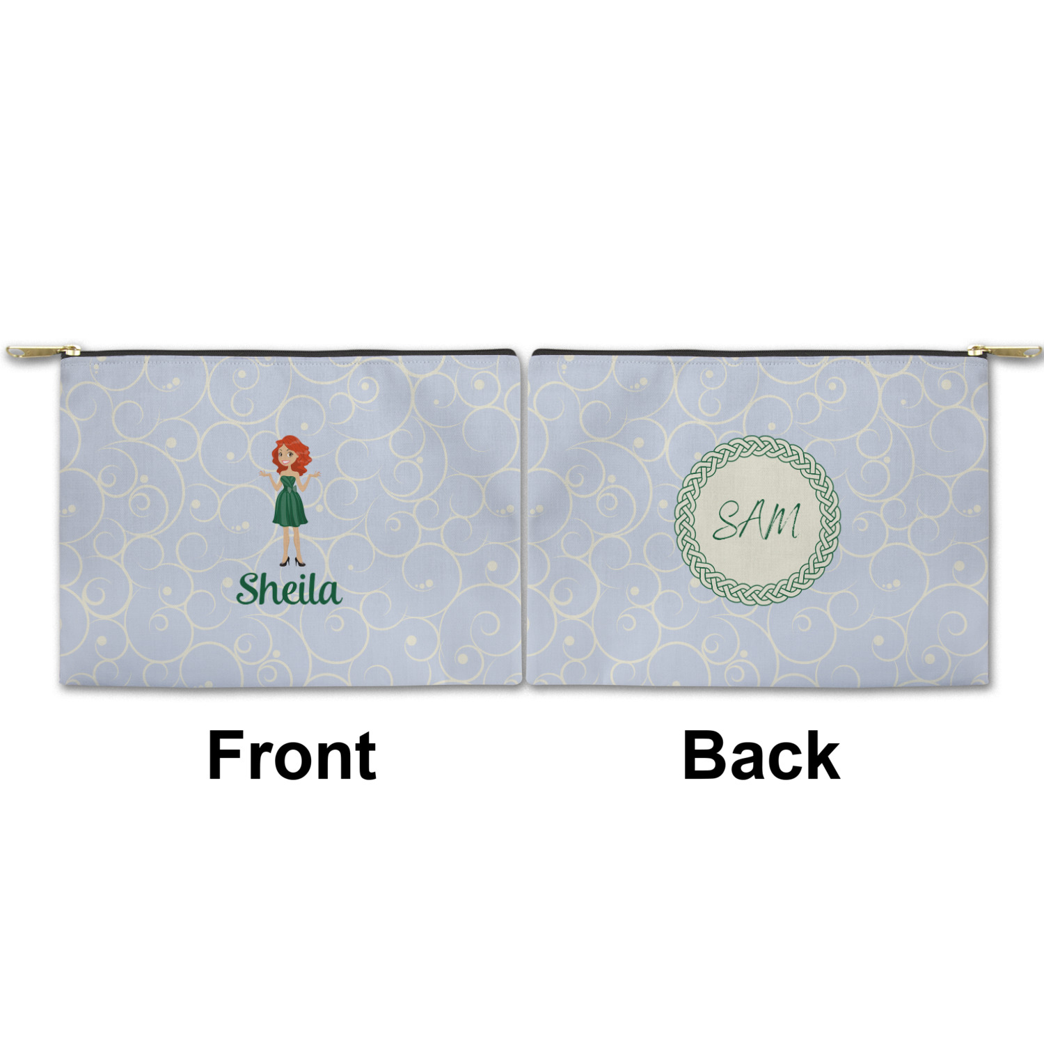 Custom Custom Character (Woman) Zipper Pouch (Personalized ...