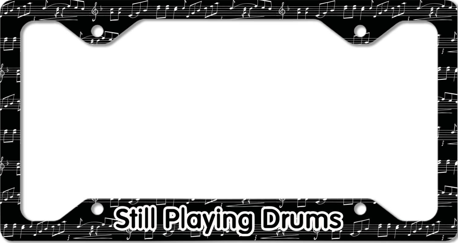 Custom Musical Notes License Plate Frame (Personalized) | YouCustomizeIt