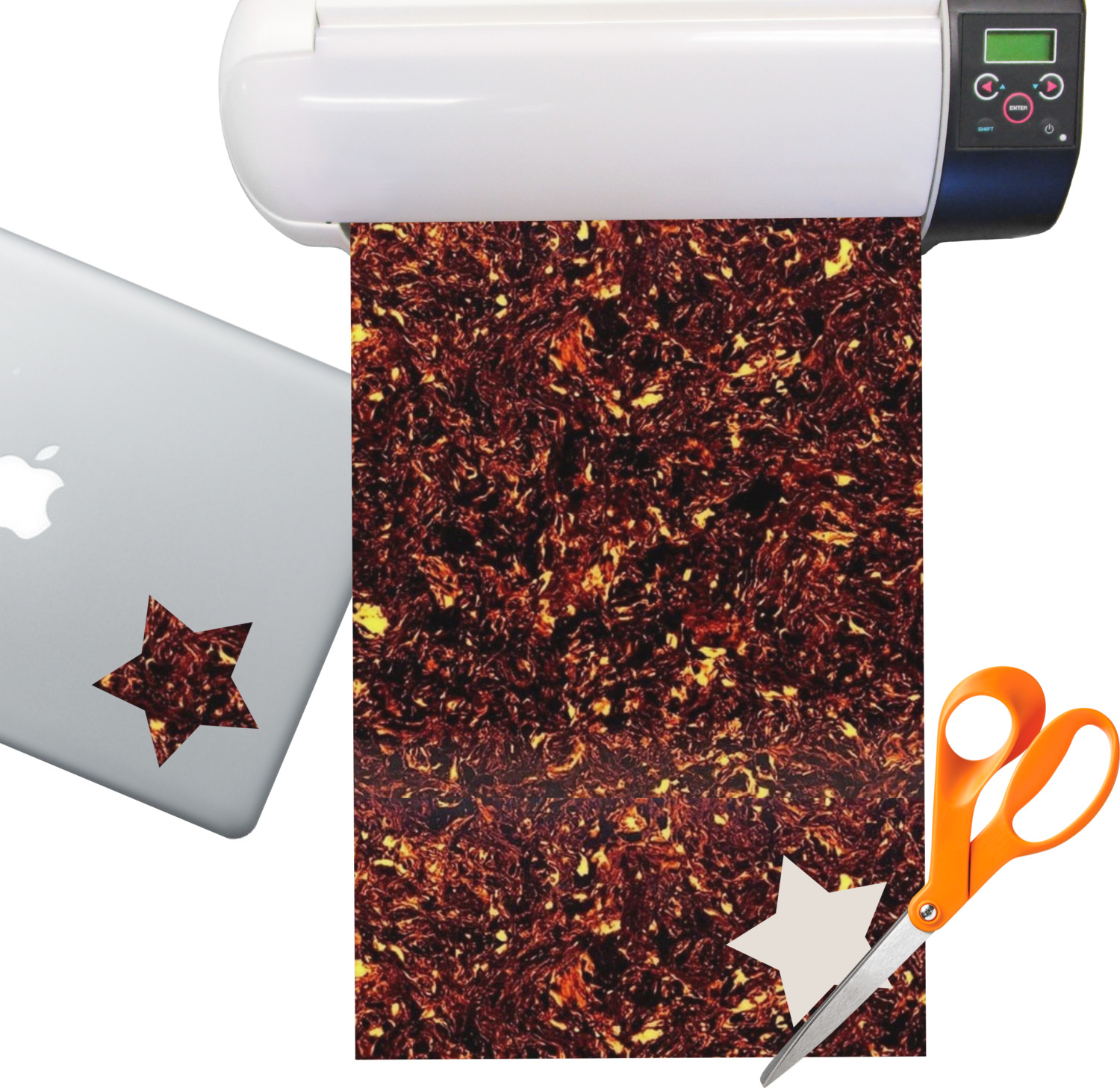 Custom Fire Sticker Vinyl Sheet (Permanent) | YouCustomizeIt