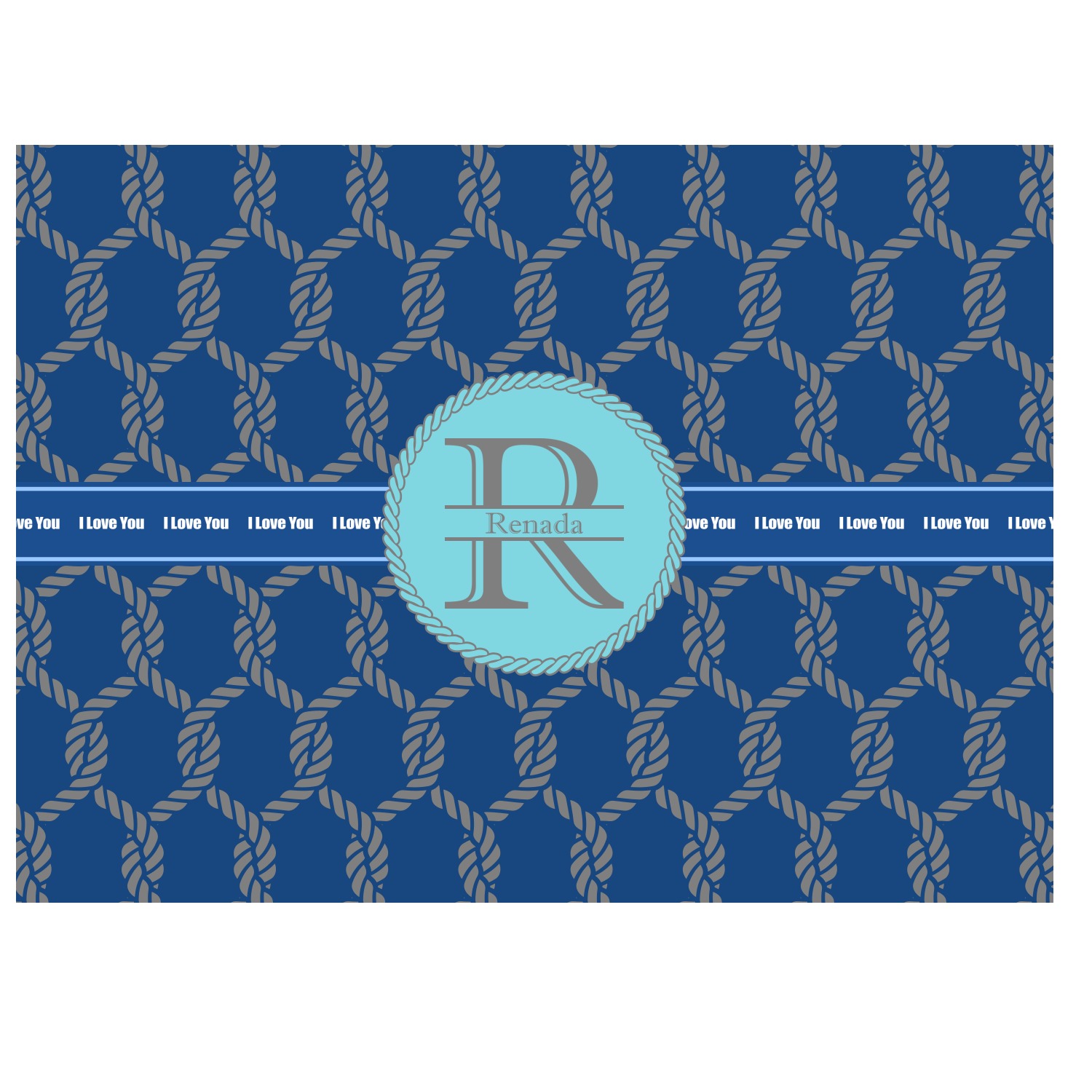Custom Linked Rope Memory Foam Bath Mat (Personalized) | YouCustomizeIt