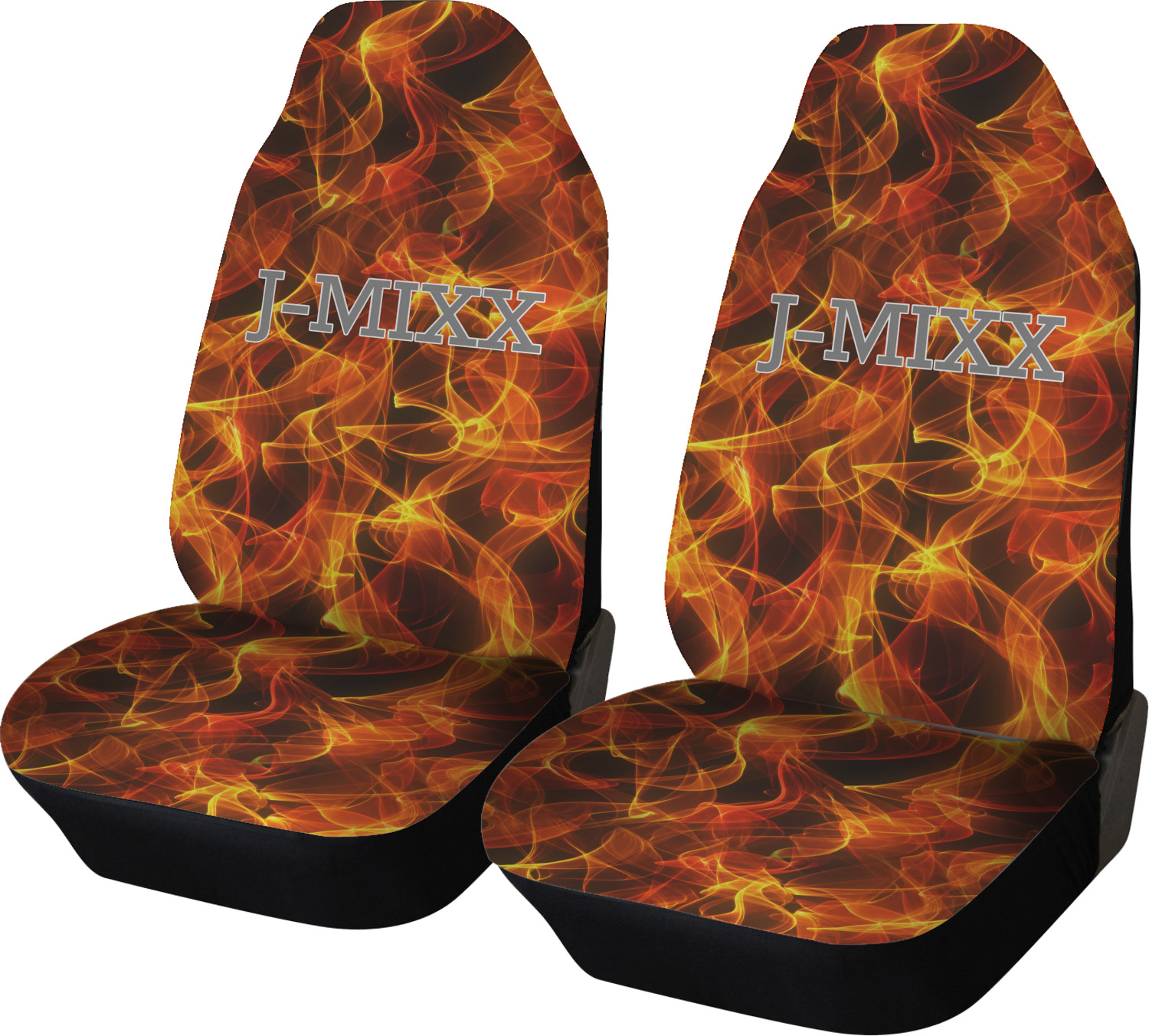 Custom Fire Car Seat Covers (Set of Two) (Personalized) | YouCustomizeIt