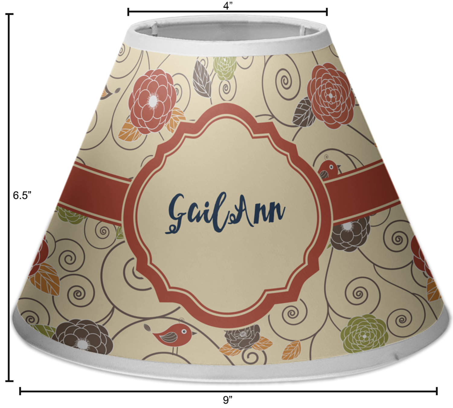 Custom Fall Flowers Empire Lamp Shade (Personalized) | YouCustomizeIt