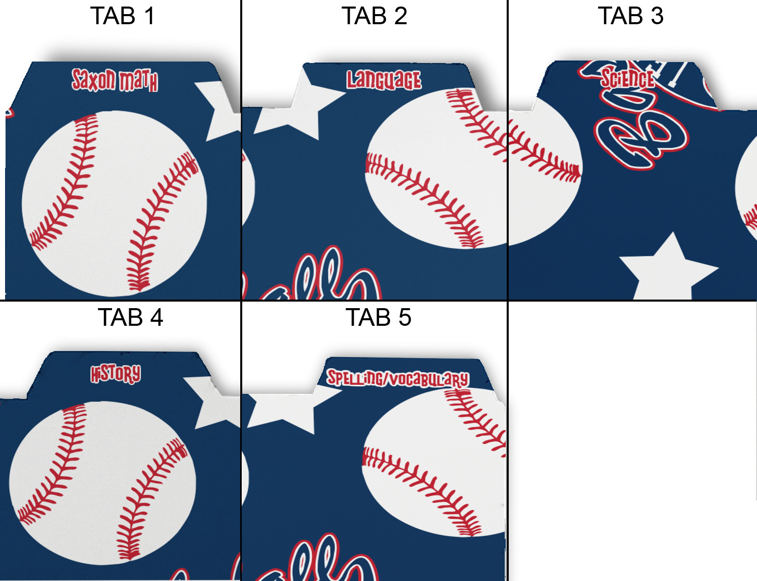 Custom Binder Tab Dividers | Design & Preview Online | YouCustomizeIt