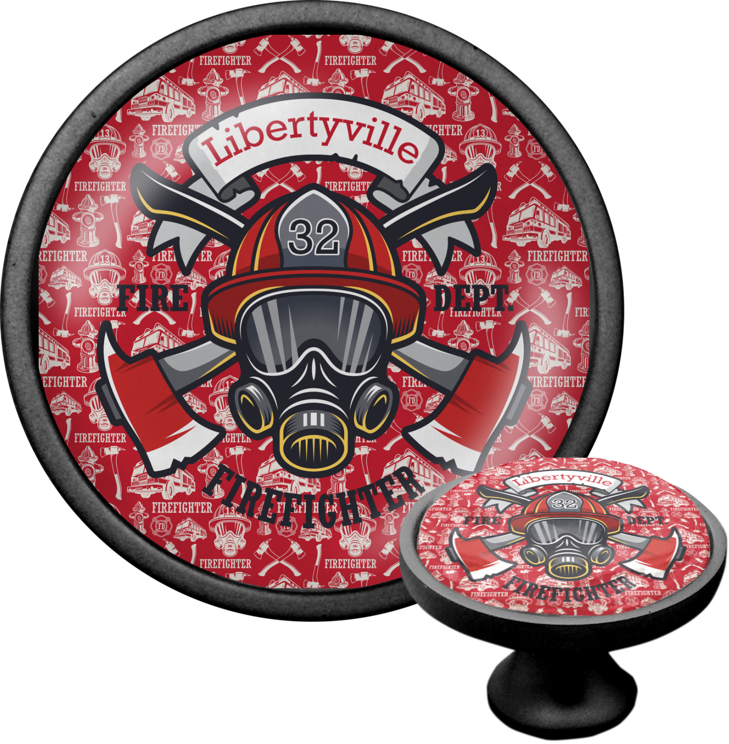 Custom Firefighter Cabinet Knob (Personalized) | YouCustomizeIt