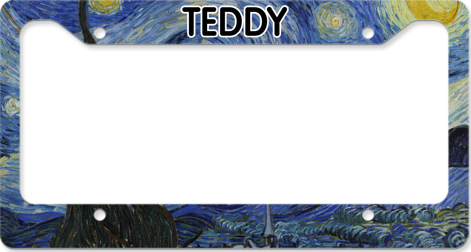 Custom The Starry Night (Van Gogh 1889) License Plate Frame - Style B ...