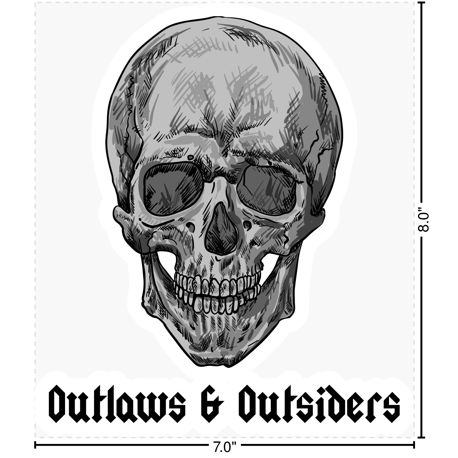 Custom Skulls Graphic Car Decal (Personalized) | YouCustomizeIt