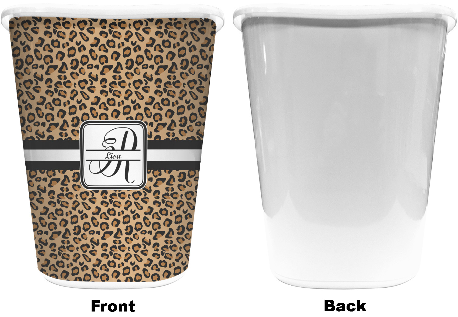 Custom Leopard Print Waste Basket (Personalized) | YouCustomizeIt