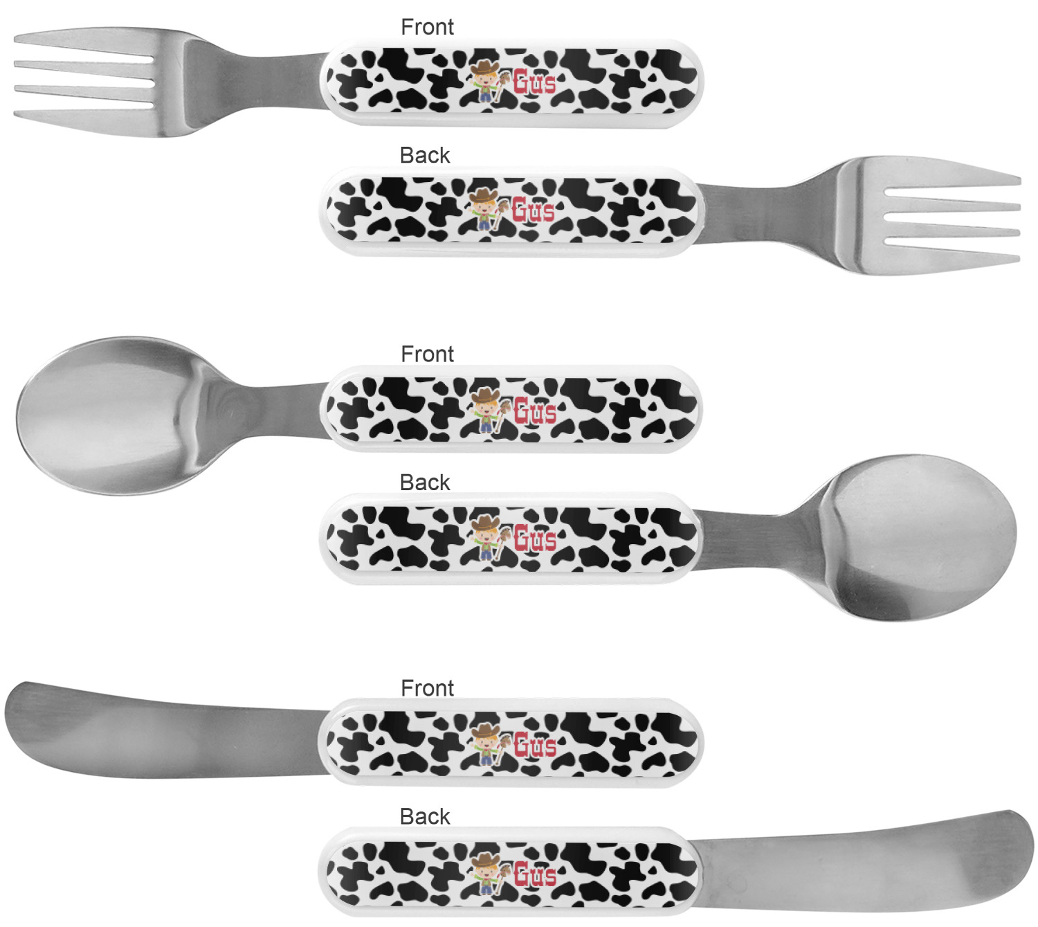 Custom Princess & Diamond Print Kid's Flatware (Personalized ...