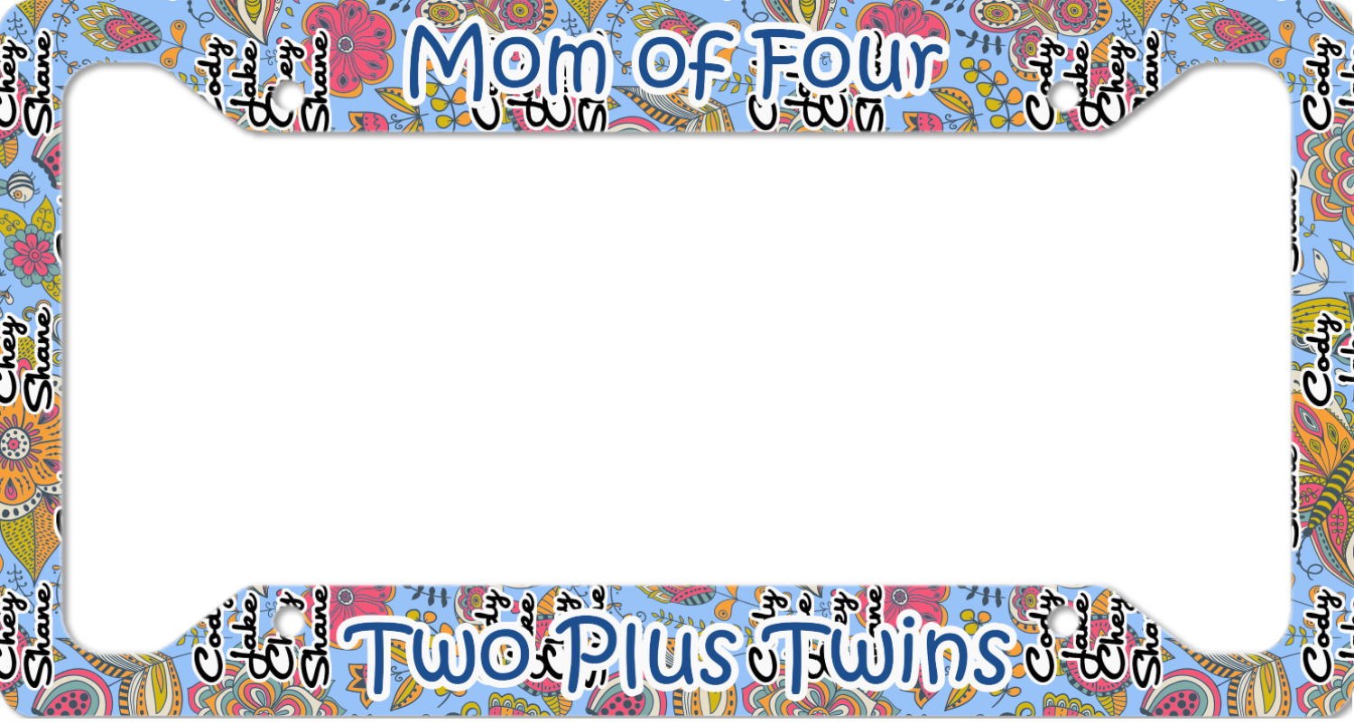 Custom License Plate Frames - Style C | Design & Preview Online ...