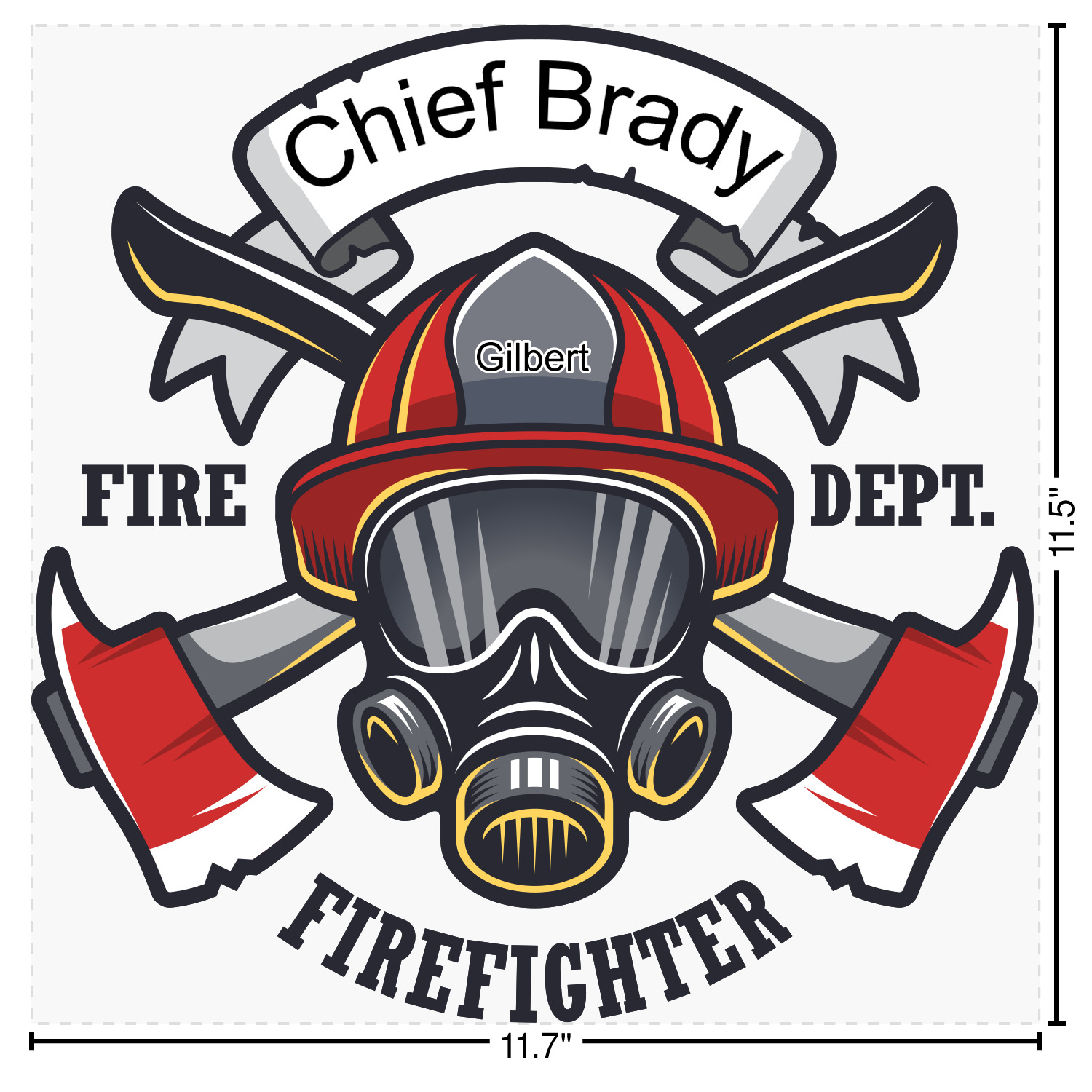 Custom Firefighter Graphic Decal - Custom Sizes (Personalized ...
