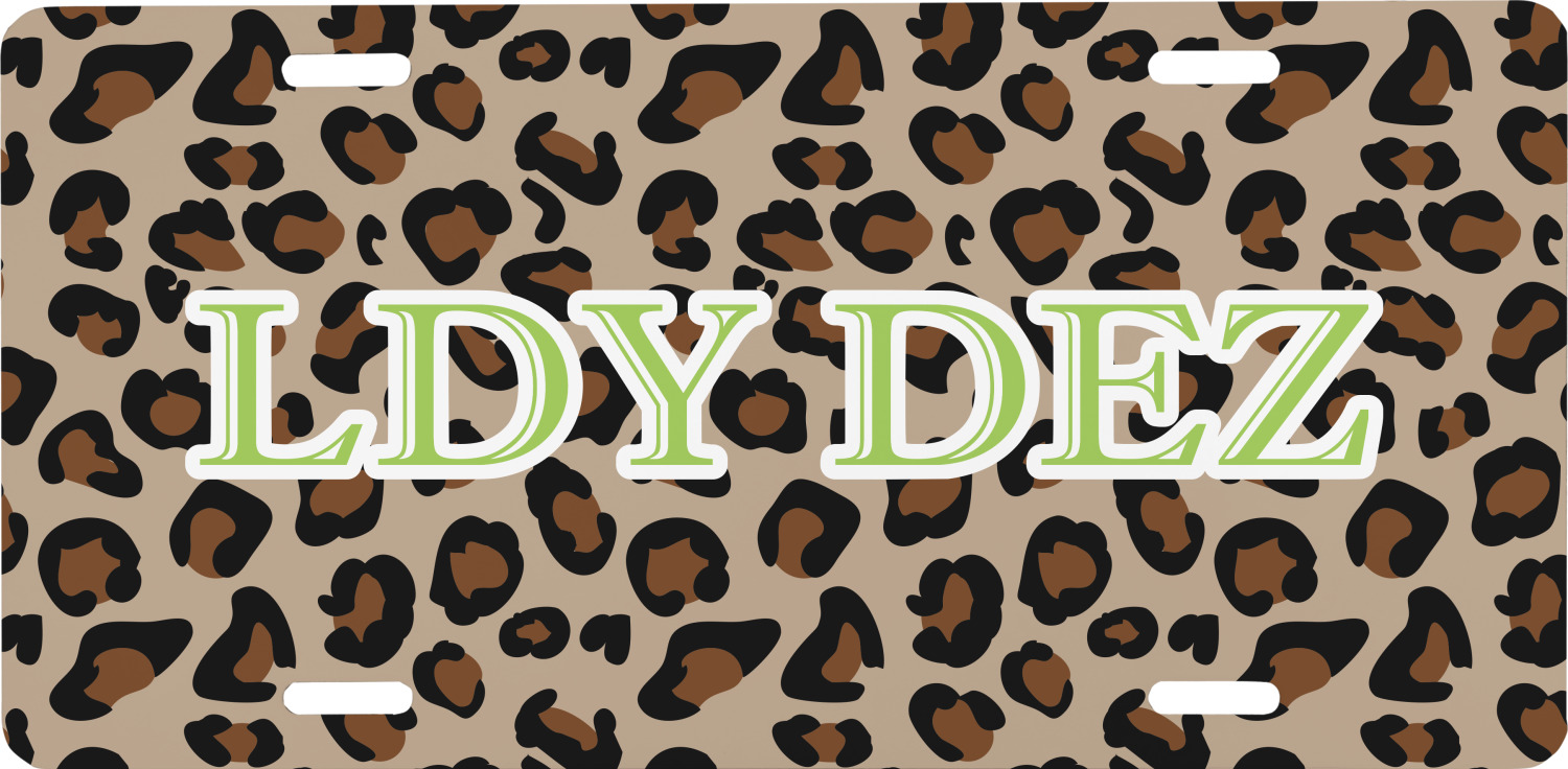 Custom Granite Leopard Front License Plate (Personalized) | YouCustomizeIt