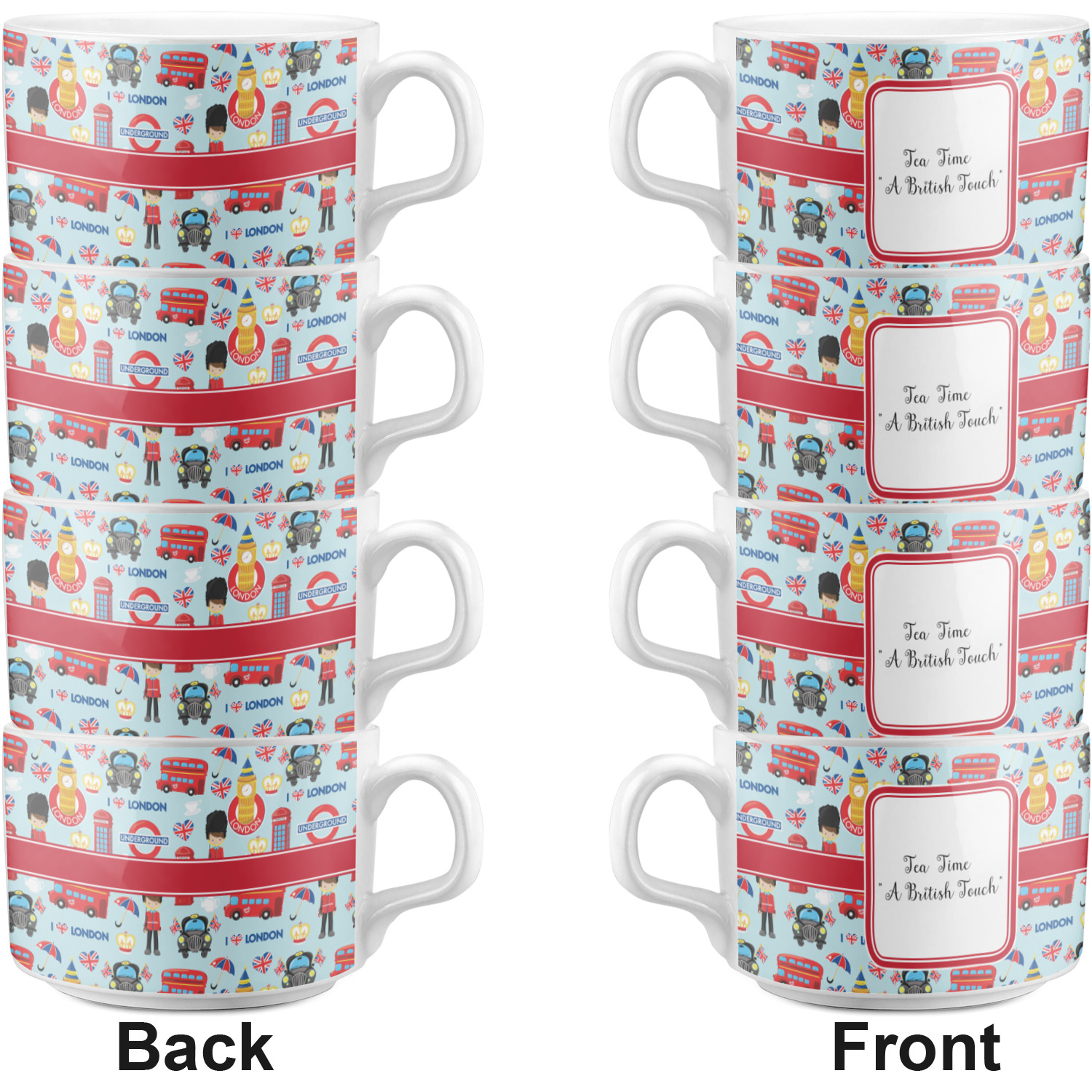 Custom Tea Cups - Set of 4 | Design & Preview Online | YouCustomizeIt