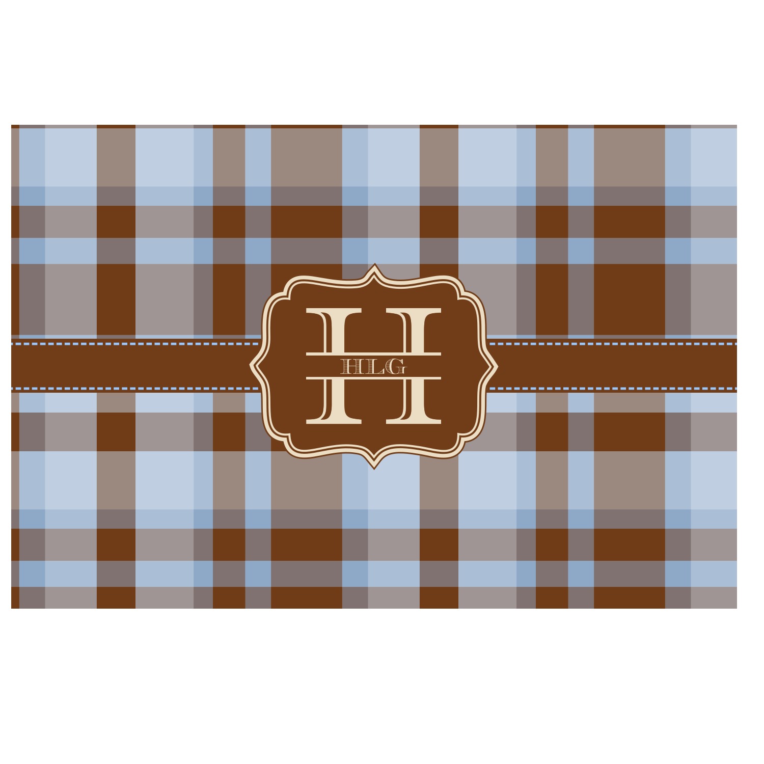 Custom Two Color Plaid Indoor / Outdoor Rug (Personalized) | YouCustomizeIt