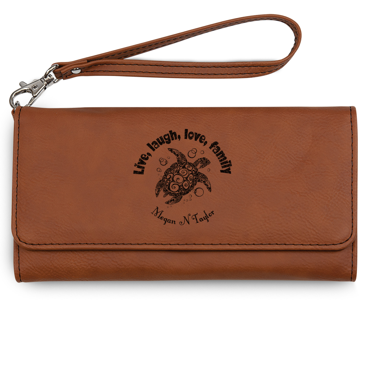 Custom Ladies Leatherette Wallets - Laser Engraved - Rawhide | Design ...