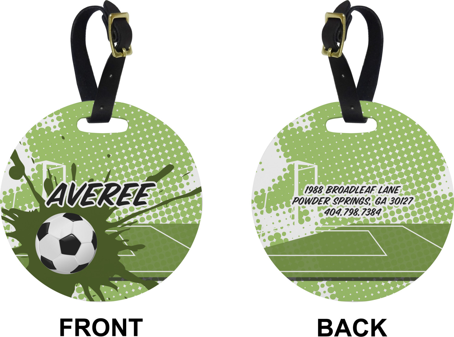 Custom Soccer Plastic Luggage Tag (Personalized) | YouCustomizeIt