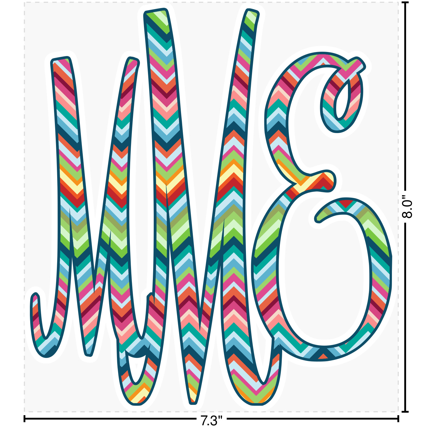 Custom Retro Chevron Monogram Monogram Car Decal (Personalized ...