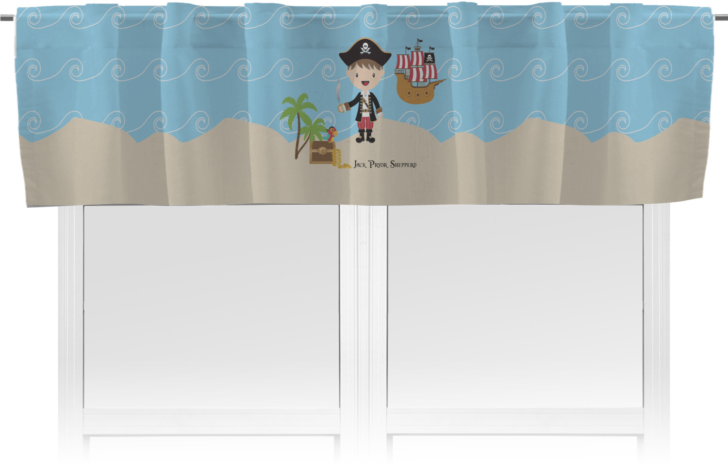 Custom Pirate Scene Valance (Personalized) | YouCustomizeIt