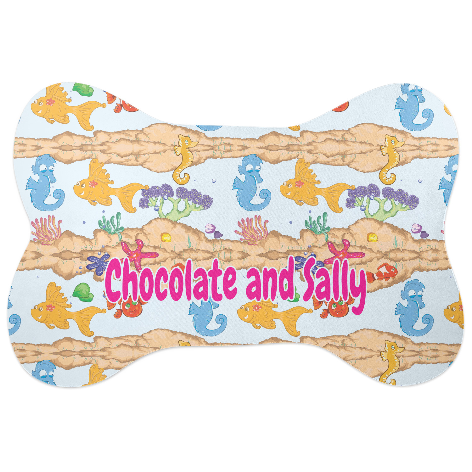 Custom Bone Shaped Dog Food Mats - Large | Design & Preview Online ...