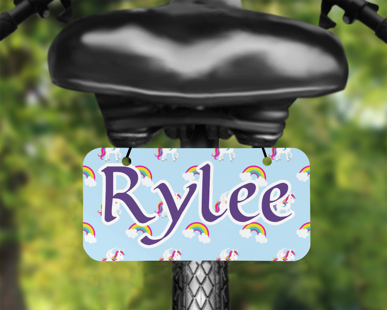 Custom Rainbows and Unicorns Mini/Bicycle License Plate (Personalized ...