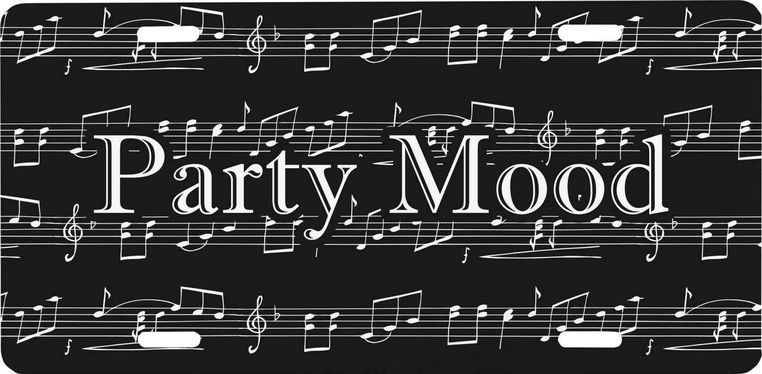 Custom Musical Notes Front License Plate (Personalized) | YouCustomizeIt