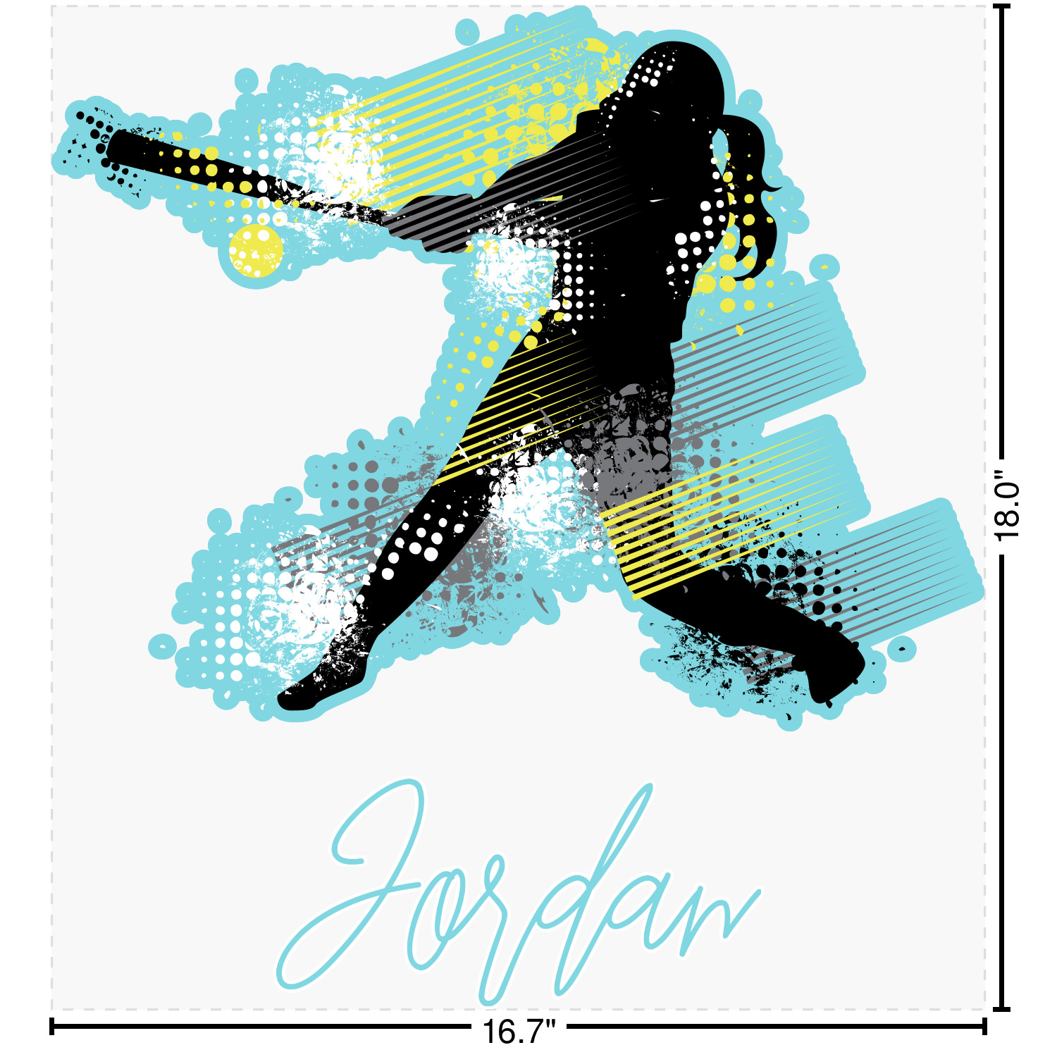 Custom Softball Graphic Decal - Custom Sizes (Personalized ...