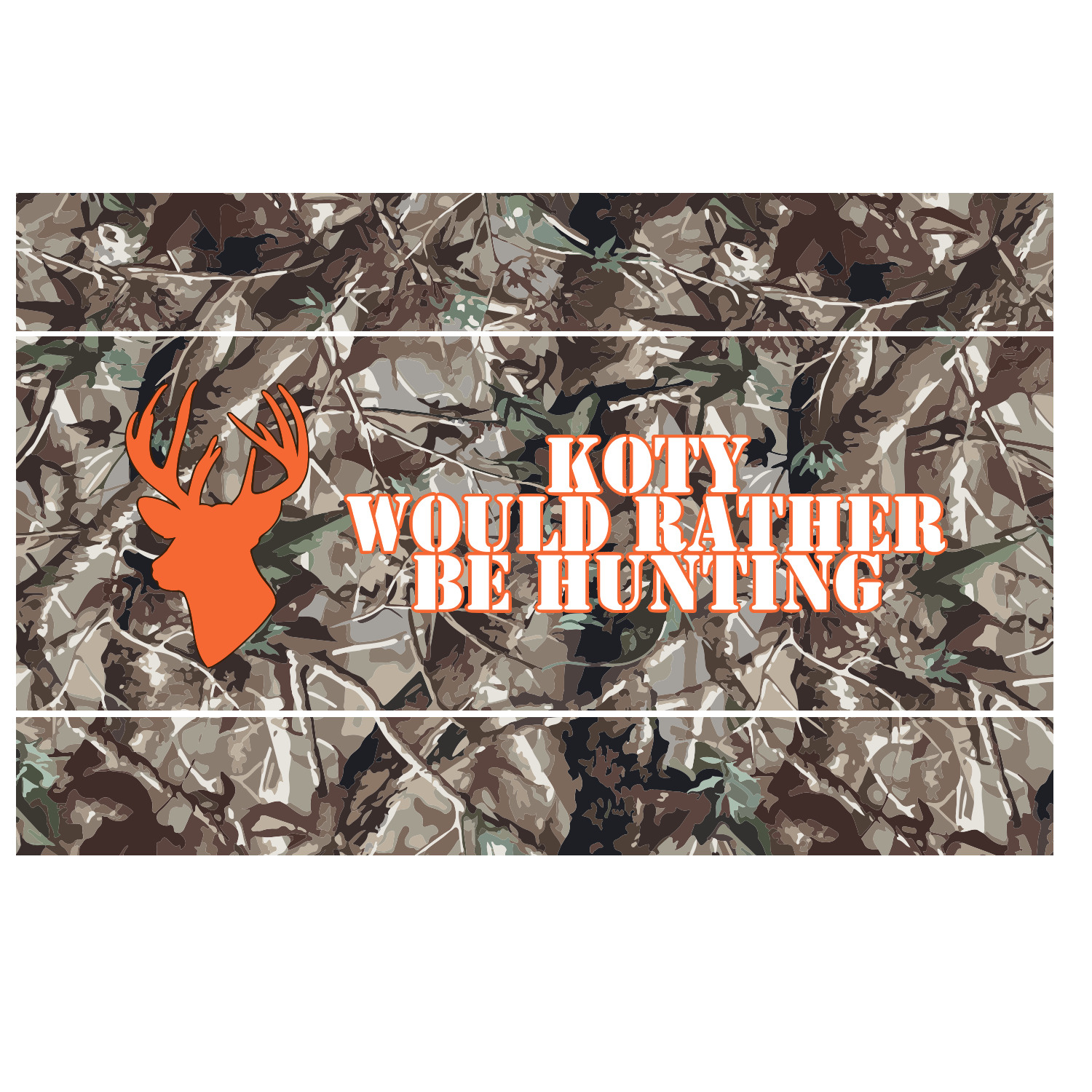 Custom Hunting Camo Memory Foam Bath Mat (Personalized) | YouCustomizeIt