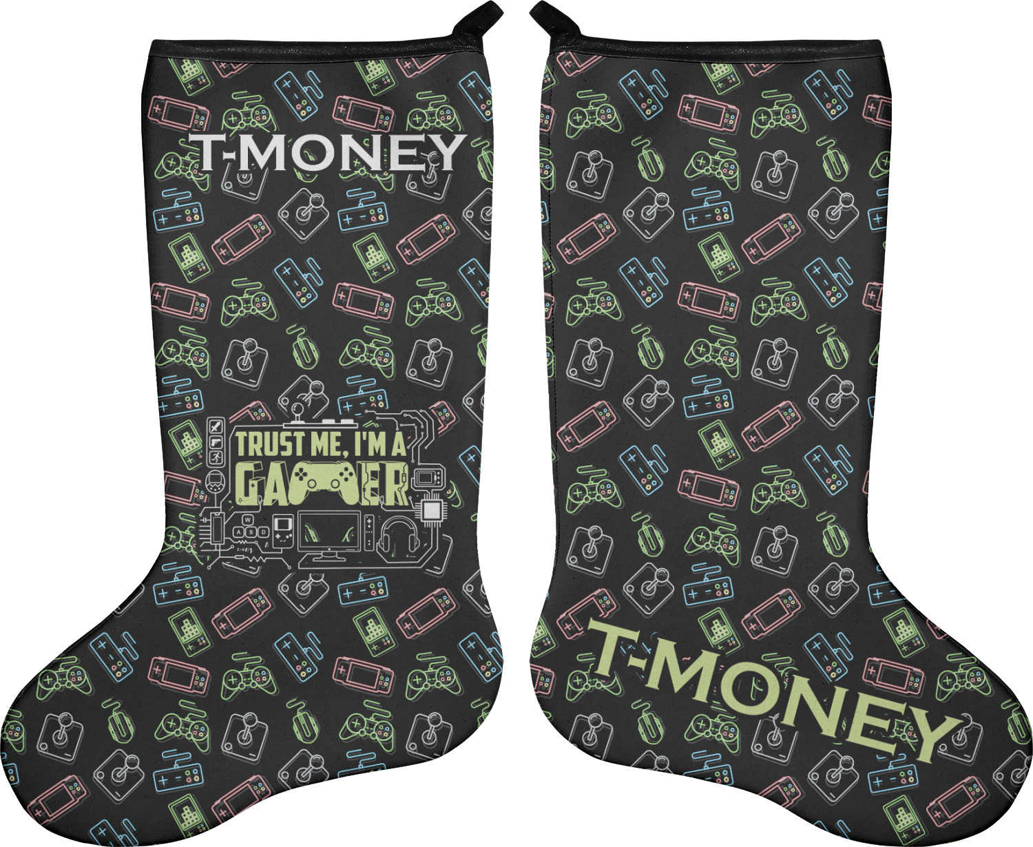 Custom Video Game Holiday Stocking - Neoprene (Personalized ...