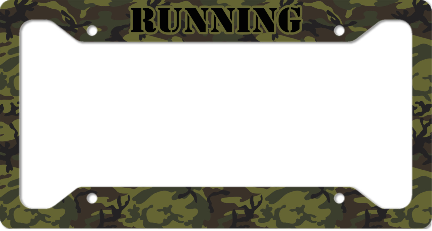 Custom Green Camo License Plate Frame (Personalized) | YouCustomizeIt