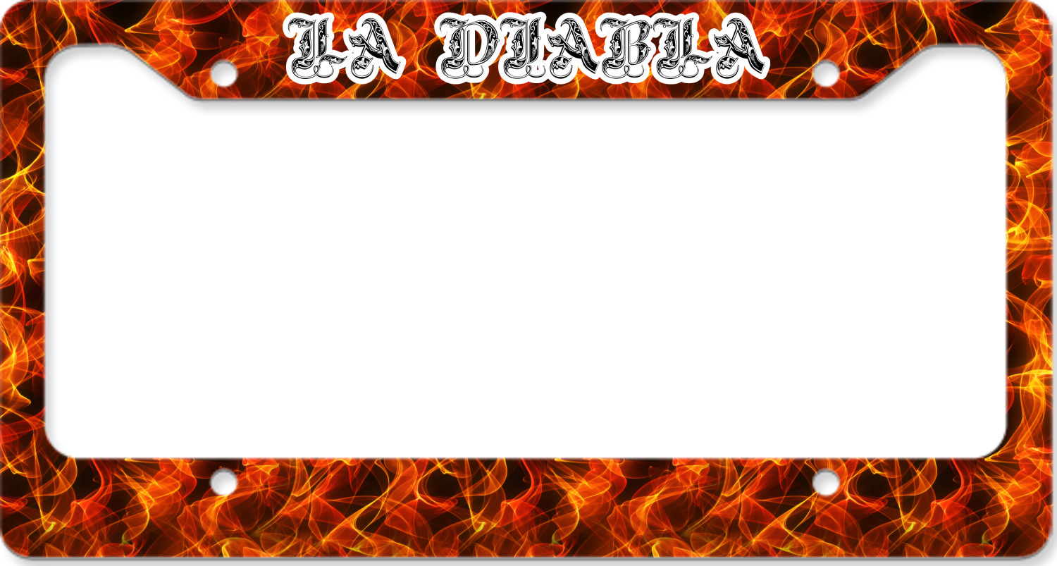 Custom Fire License Plate Frame - Style B (Personalized) | YouCustomizeIt