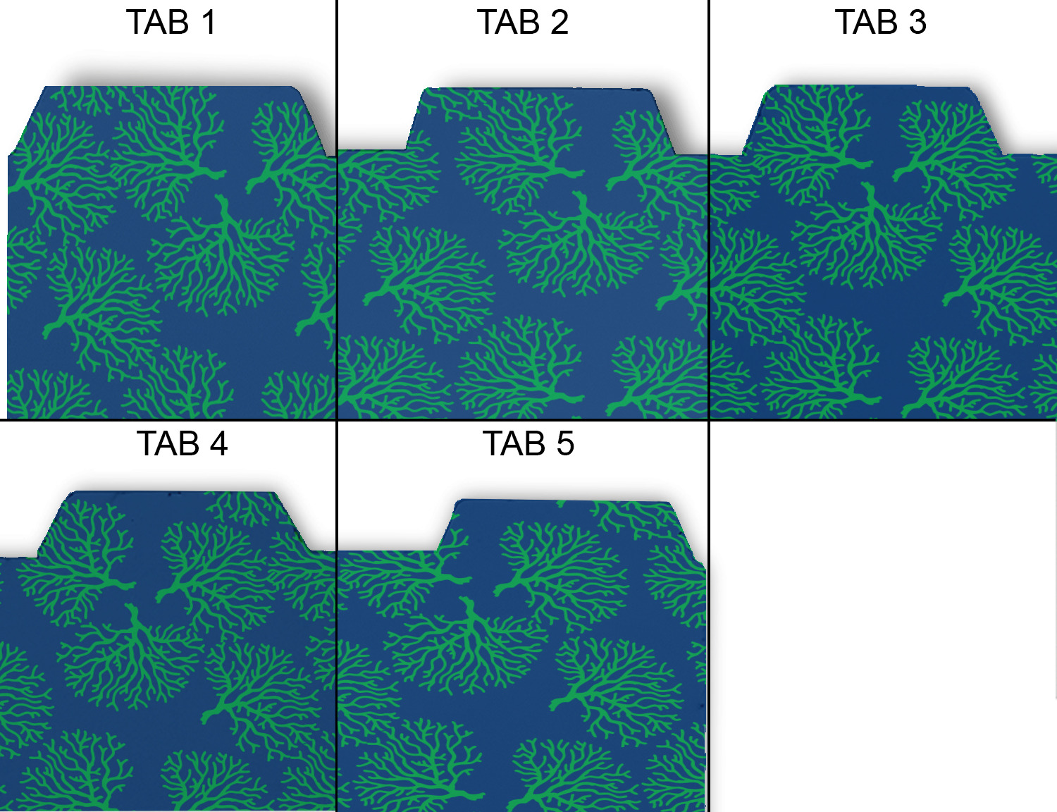 Custom Binder Tab Dividers - Set of 5 | Design & Preview Online ...