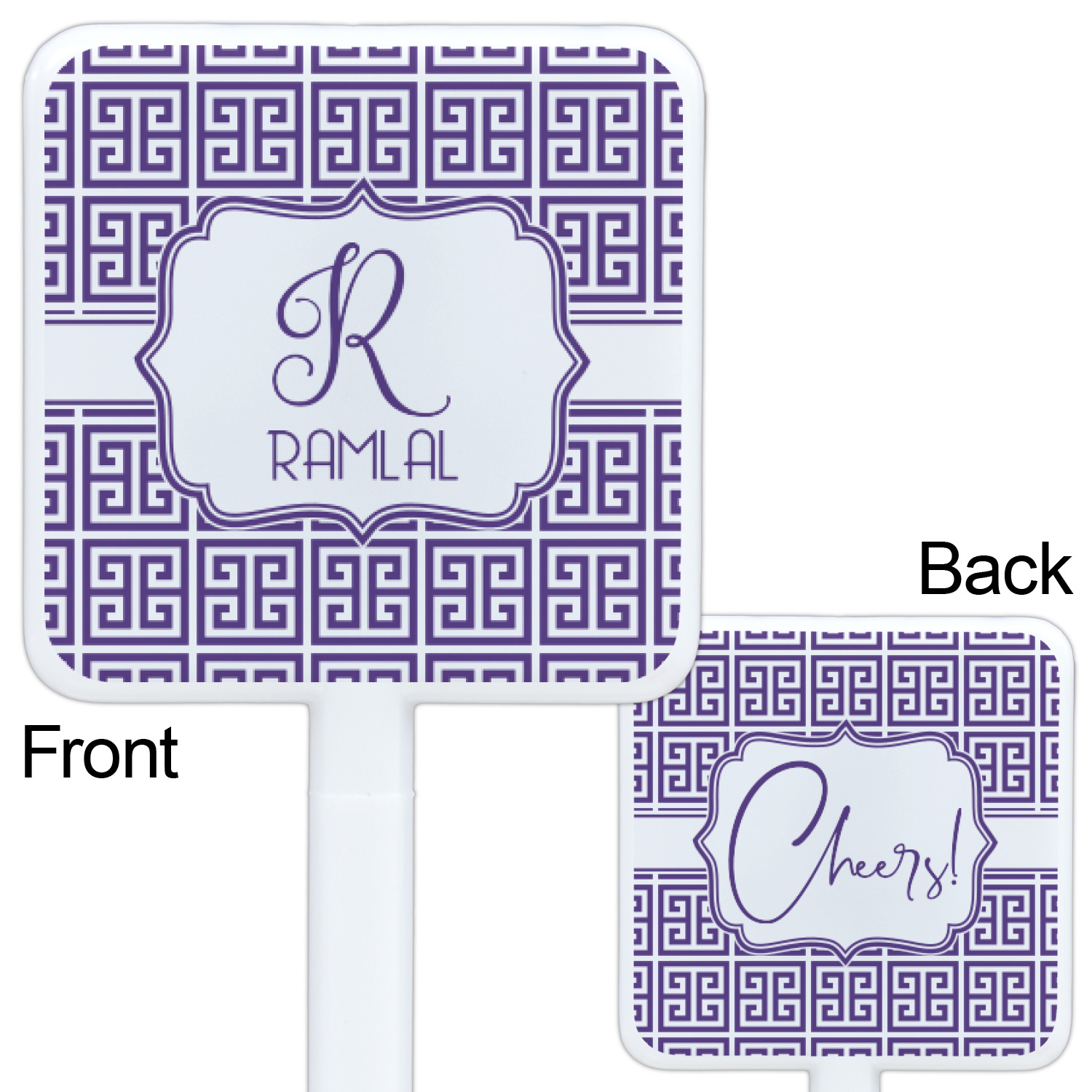Custom Square Plastic Stir Sticks - Single-Sided | Design & Preview ...
