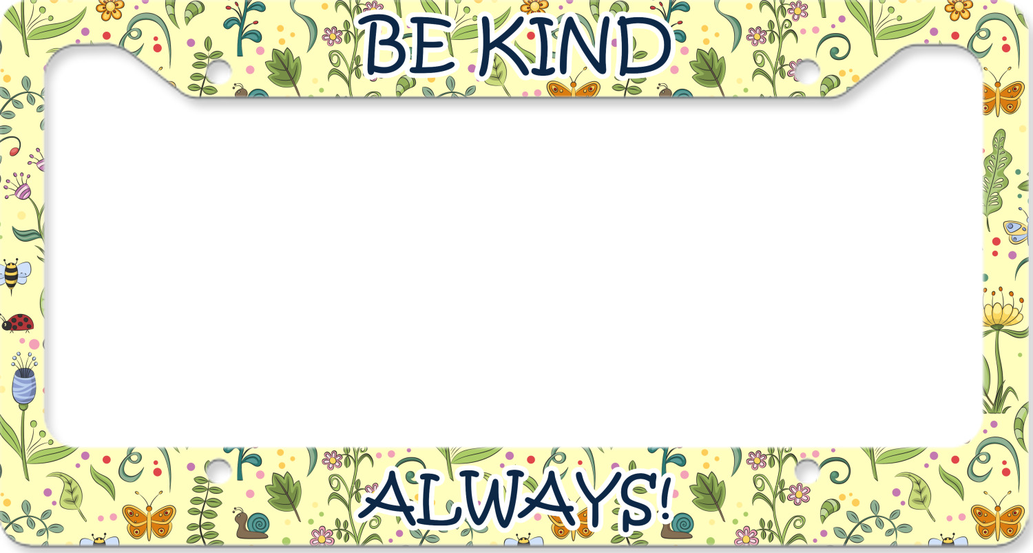 Custom Nature Inspired License Plate Frame - Style B (Personalized ...