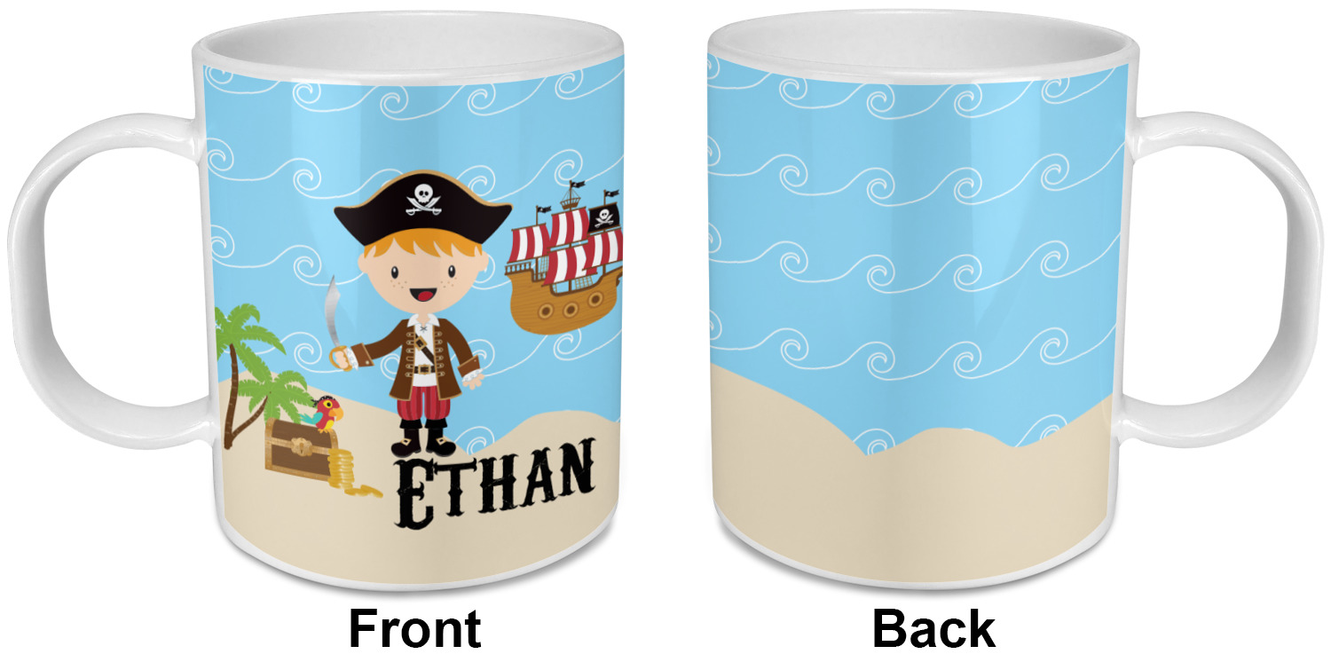 Custom Pirate Scene Plastic Kids Mug (Personalized) | YouCustomizeIt