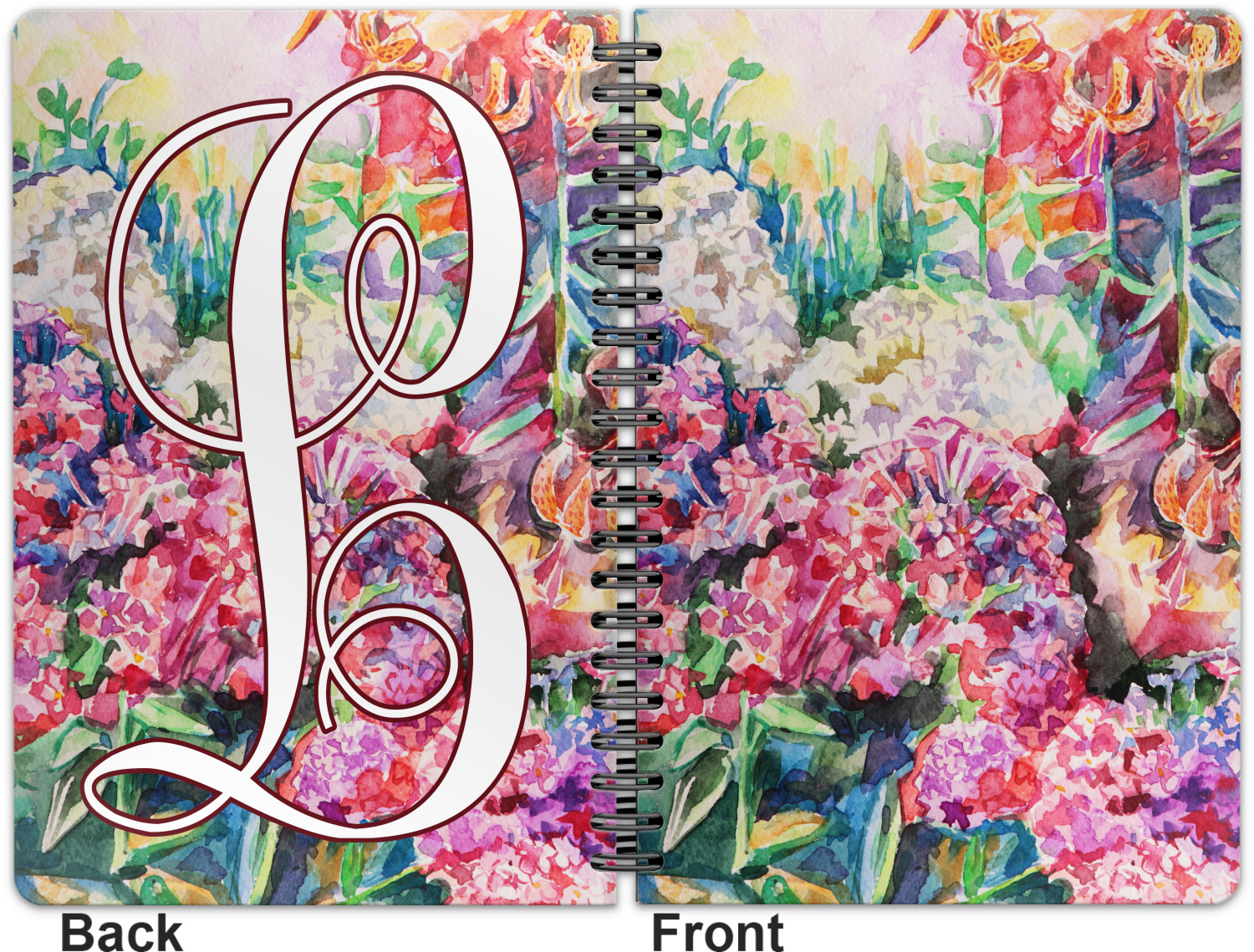 Custom Watercolor Floral Spiral Notebook | YouCustomizeIt